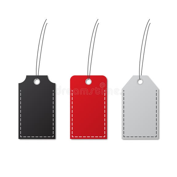 Set of Different Price Tags with Shadow Stock Vector - Illustration of ...