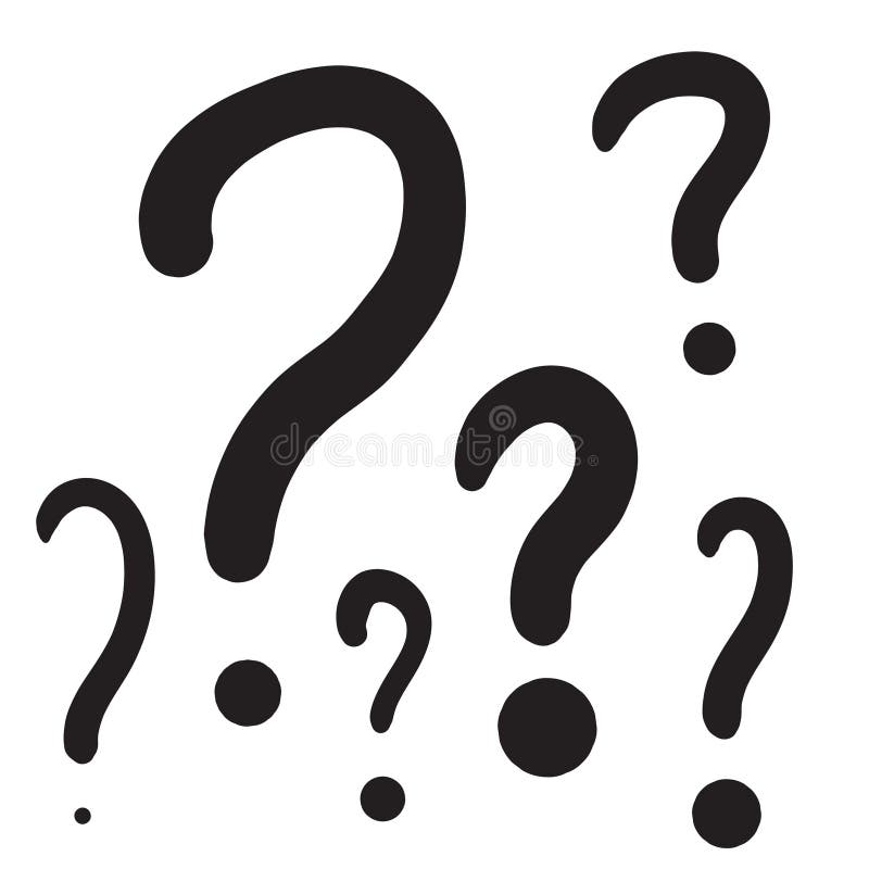 Set of Different Question Marks, Quest and Inquire Symbols Stock ...