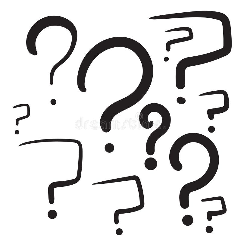 Set of Different Question Marks, Quest and Inquire Symbols Stock ...