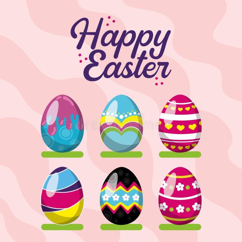 Set of Different Realistic Easter Eggs Vector Stock Vector - Illustration of food, traditional ...