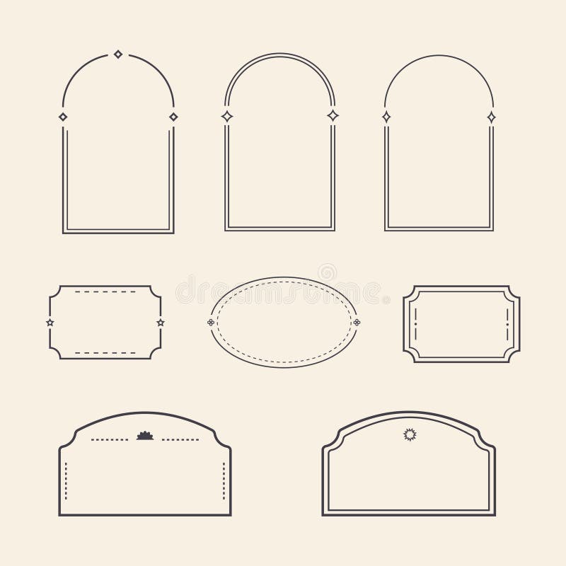 Set of Different, Rectangular, Oval, Oriental Style Frames Vintage with ...