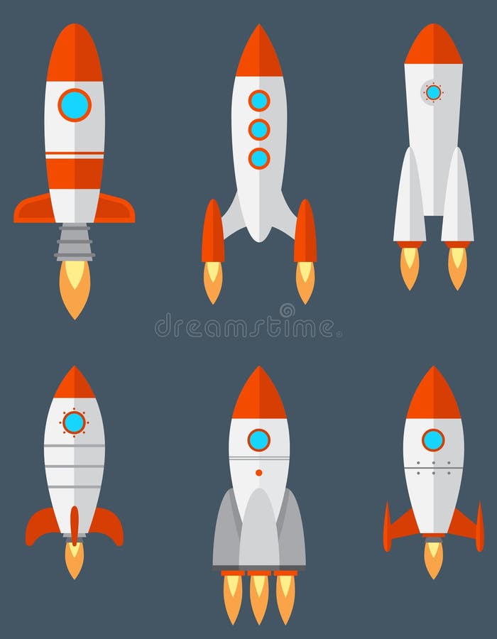 Different Rockets Stock Illustrations – 269 Different Rockets Stock ...
