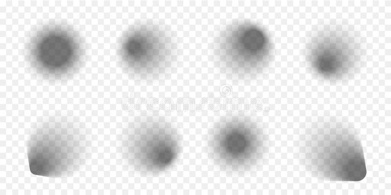 Set of Different Round Shadow Effects for Mockups. Realistic Soft Grey ...