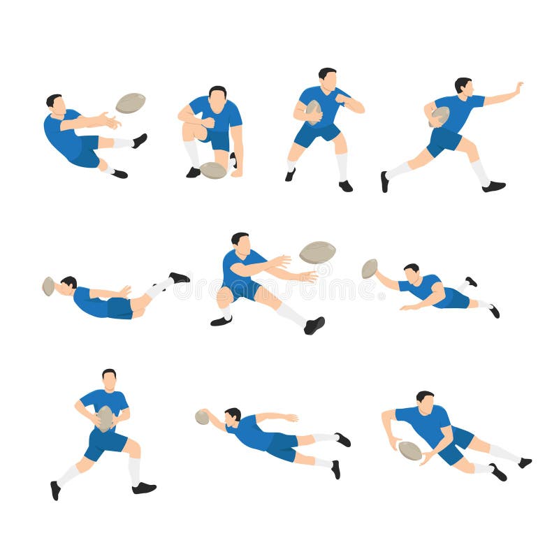 Drawing Rugby Players Stock Illustrations – 126 Drawing Rugby Players ...