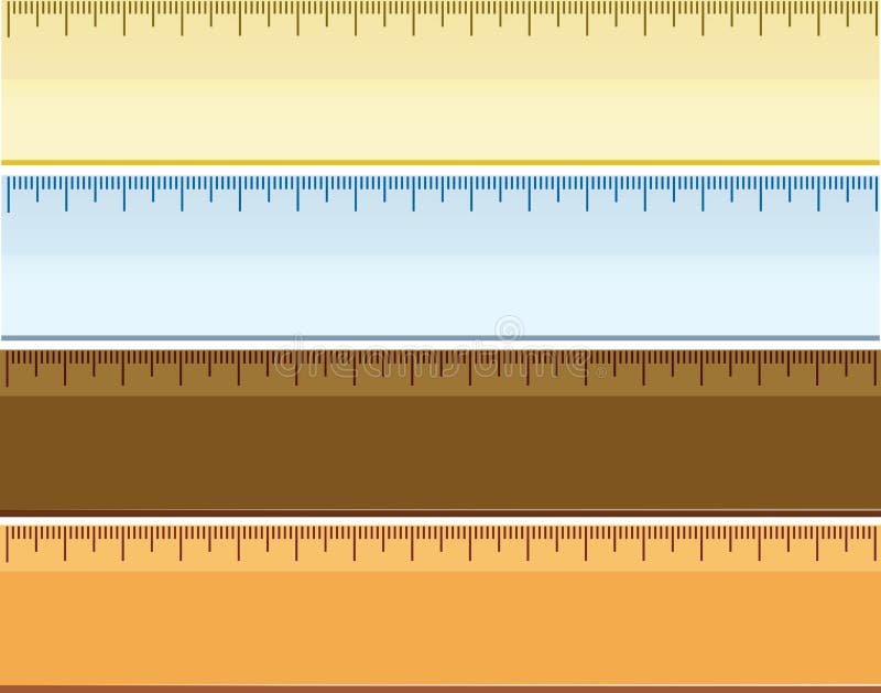 Set of different ruler stock vector. Illustration of education - 129408677