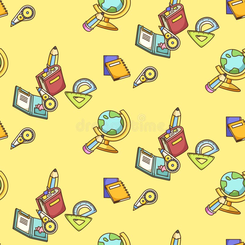 School Set. Set of Different School Items Stock Vector - Illustration ...