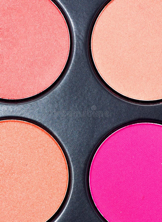 A Set of Different Shades of Blush. Stock Image - Image of powder ...