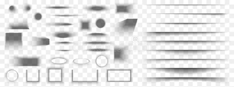 Set of Different Shadow Effects for Mockups. Realistic Soft Grey Shapes ...