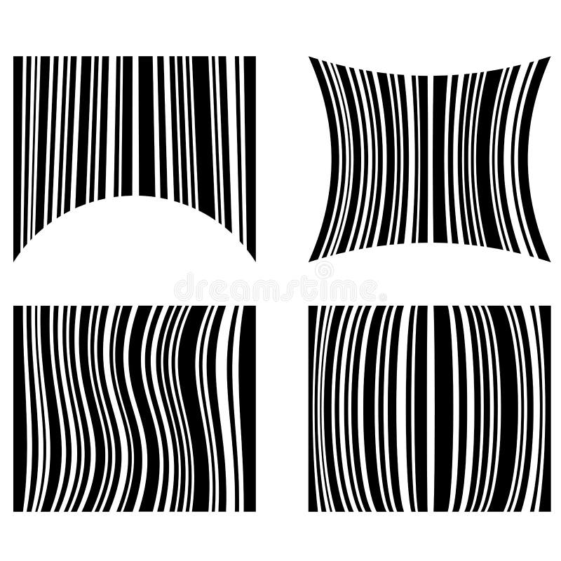 Set of Different Shaped Bar Codes Stock Vector - Illustration of ...