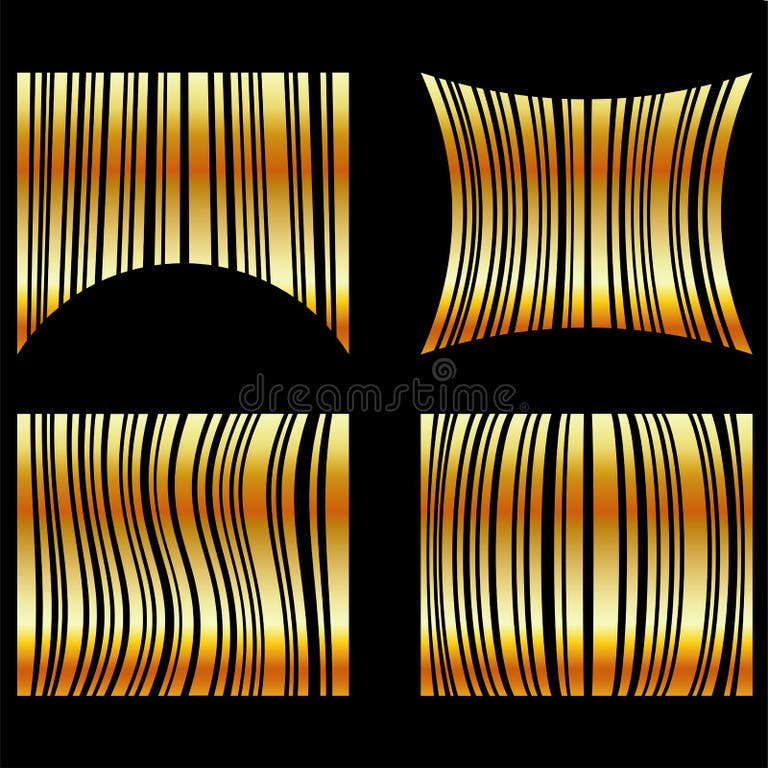 Set of Different Shaped Bar Codes Stock Vector - Illustration of laser ...
