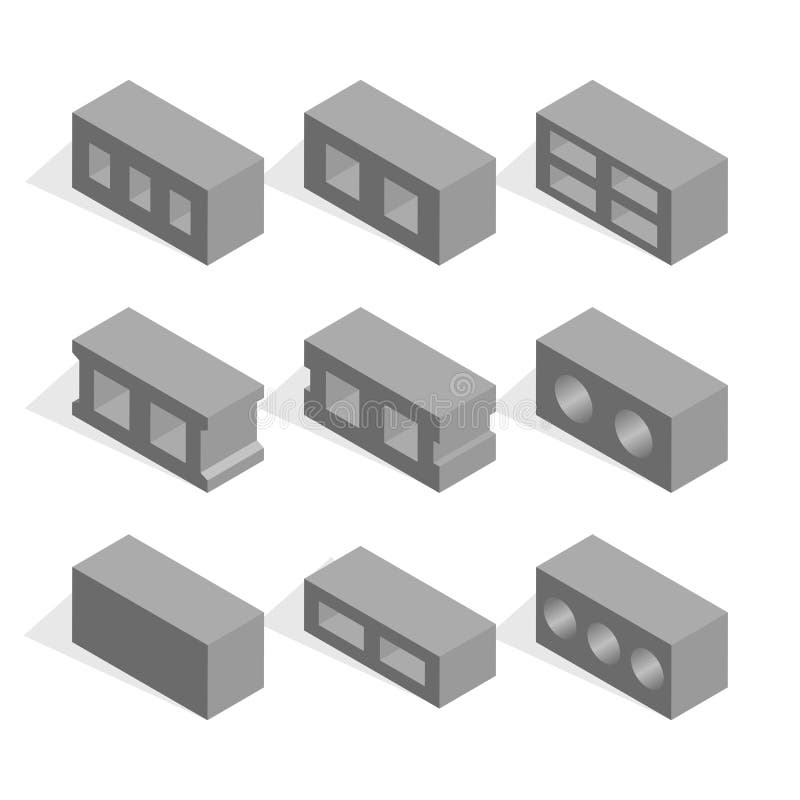 Construction Materials Isometric Icon Set Stock Illustrations – 147 Construction Materials ...