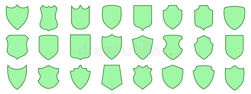 Set Different Shields Icons, Protect Signs â€“ Vector Stock Vector ...
