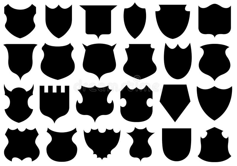 Set of different shields stock vector. Illustration of medieval - 54940751