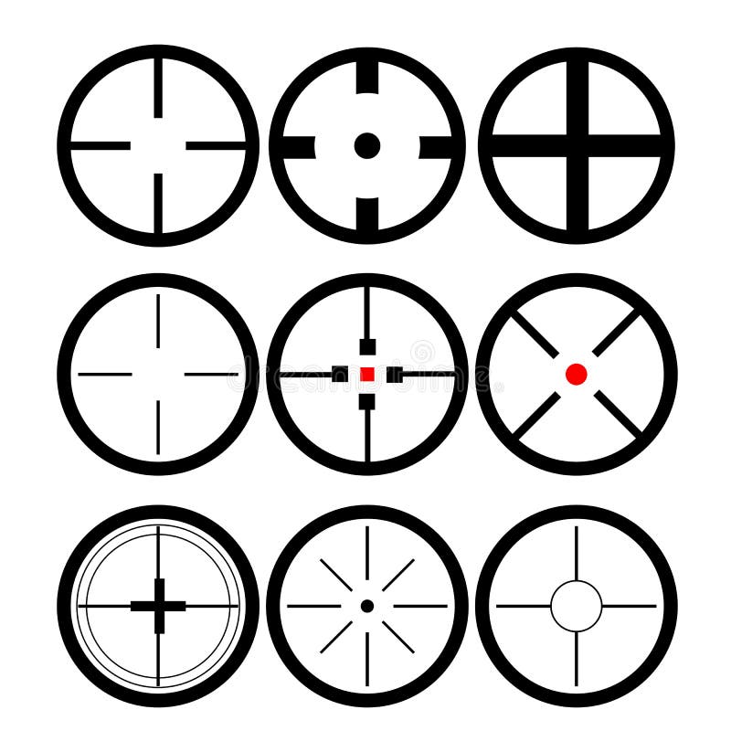 Set of Different Sights on a White Background Eps 10 Stock Illustration ...