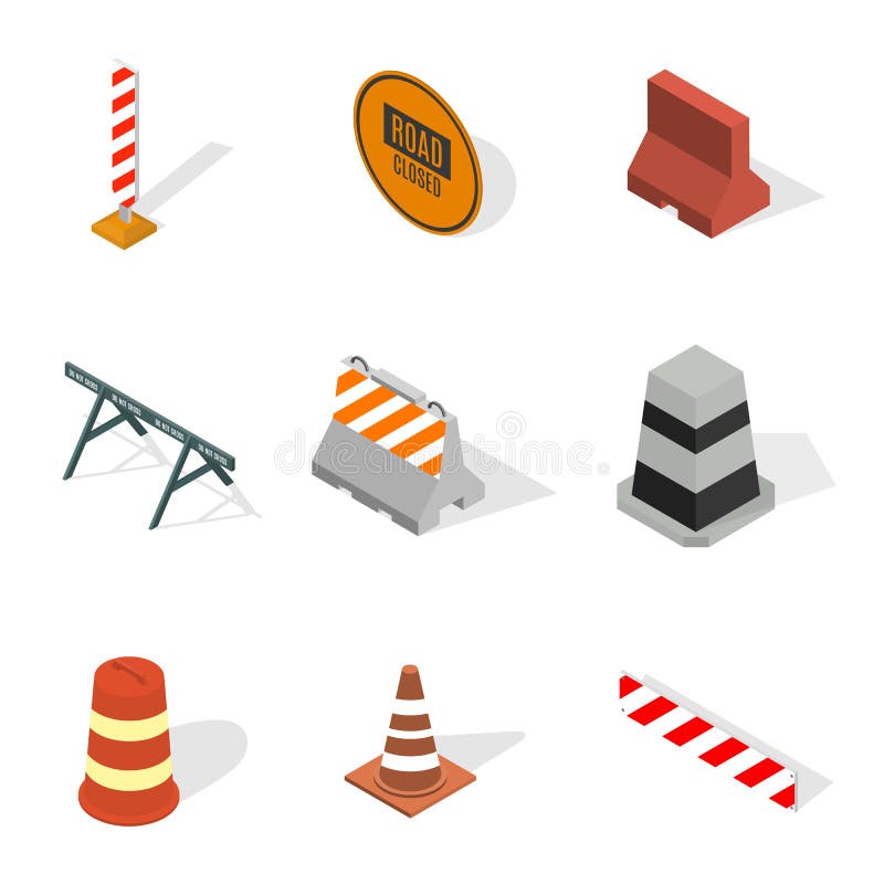 Road Construction Barrel Stock Illustrations – 153 Road Construction ...