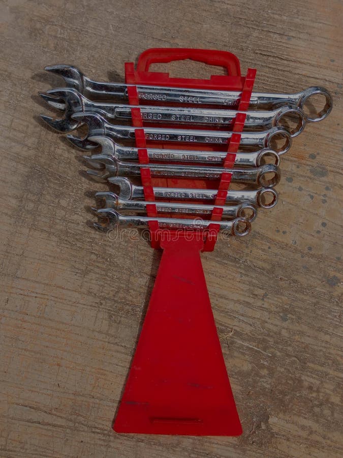 A Set of Different Sizes of Spanner Stock Image - Image of loosen ...