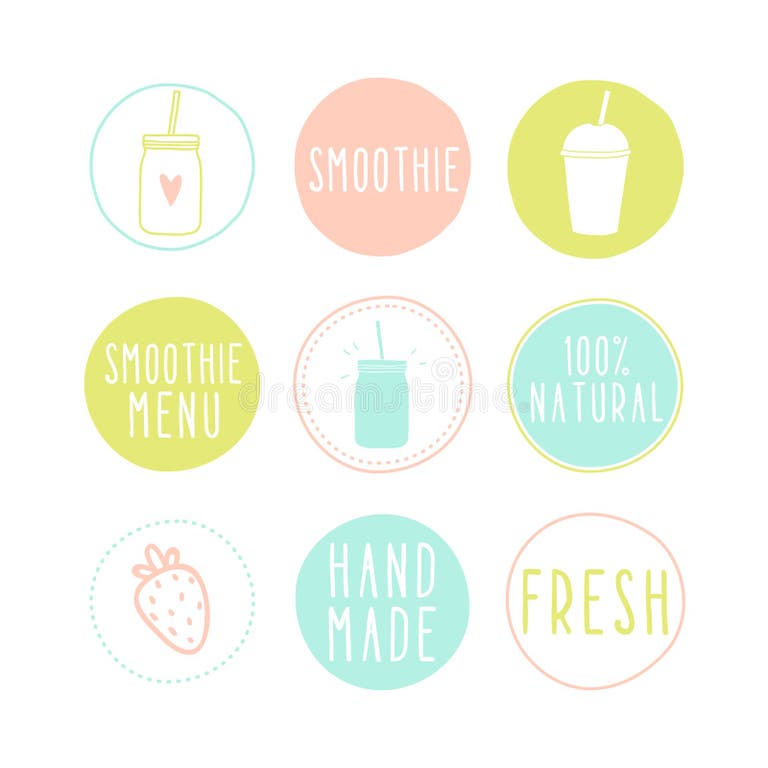 Smoothie Labels Stock Illustrations – 594 Smoothie Labels Stock ...