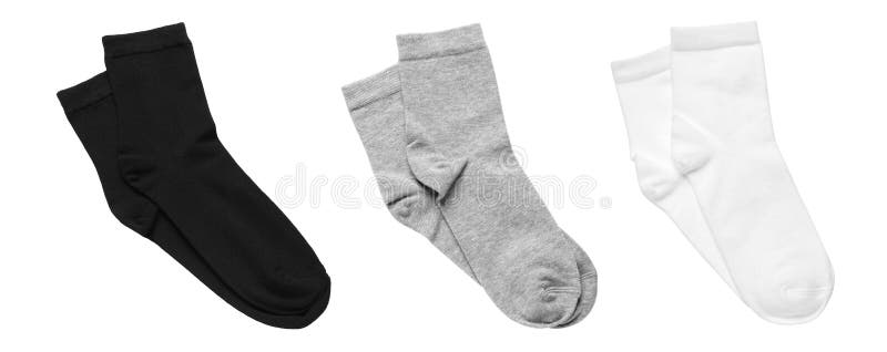 Set with Different Socks on White Background. Banner Design Stock Image ...