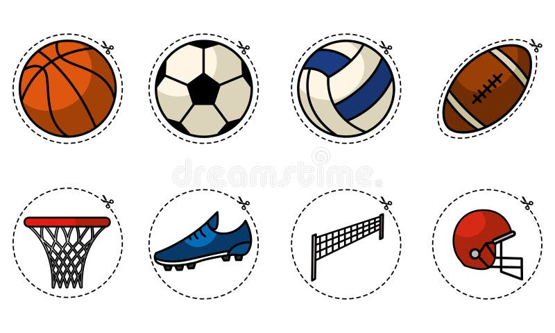 Set of Different Sport Icons Vector Stock Vector - Illustration of ...