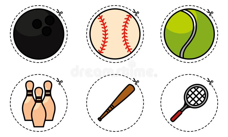 Set of Different Sport Icons Vector Stock Vector - Illustration of ...
