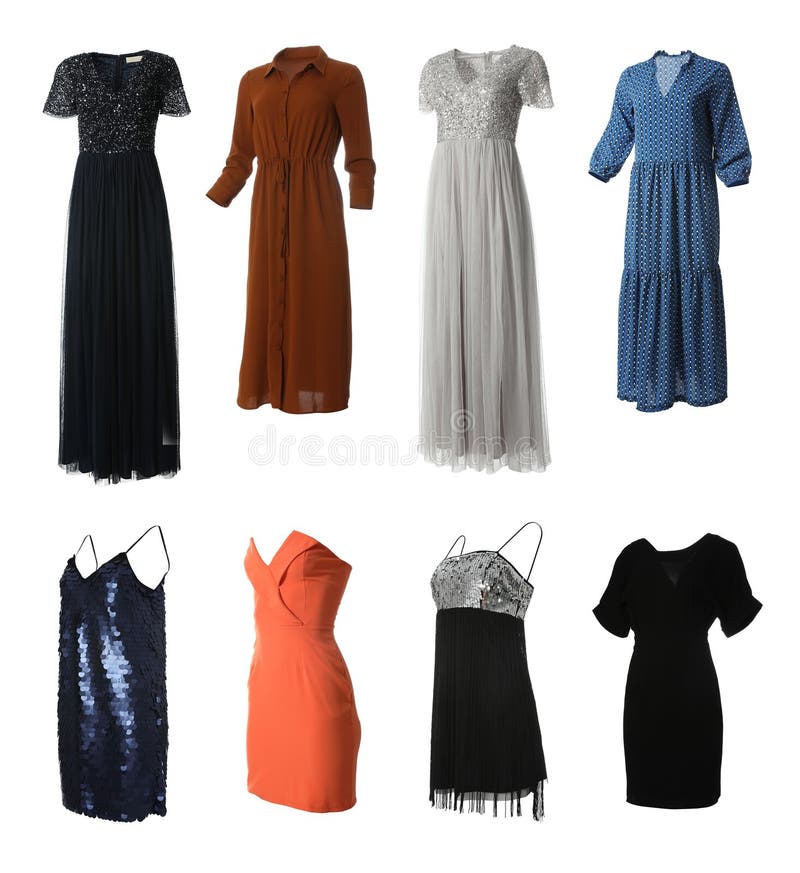 Set Different Stylish Dresses Stock Photos - Free & Royalty-Free Stock ...