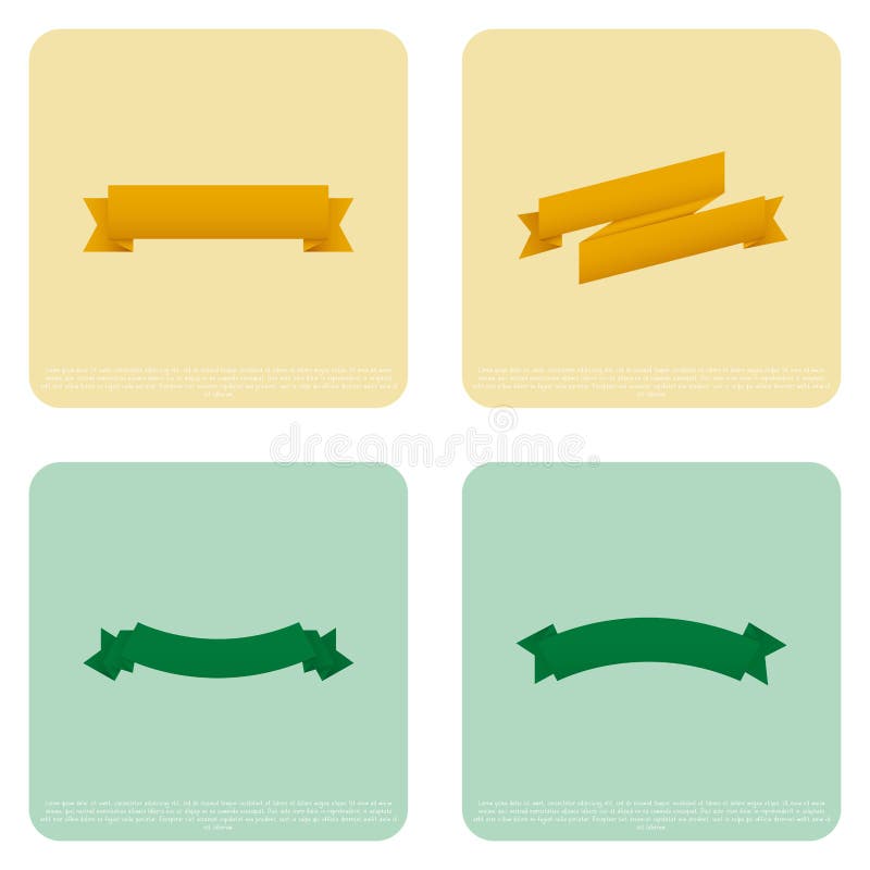 Set of Different Stylish Ribbons Isolated on Color Background Stock ...
