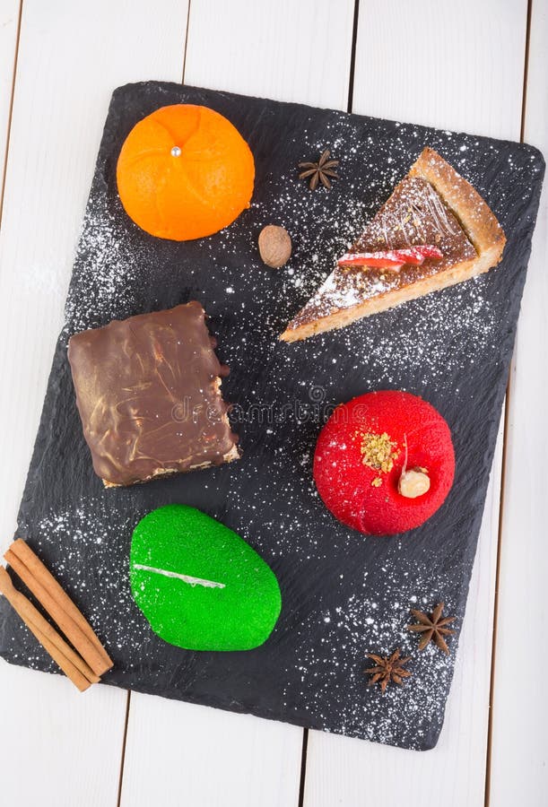 Set of Different Sweet Dessert Cakes Stock Image - Image of view ...