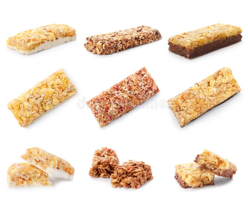 Set of Different Sweet Protein Bars Stock Image - Image of organic ...