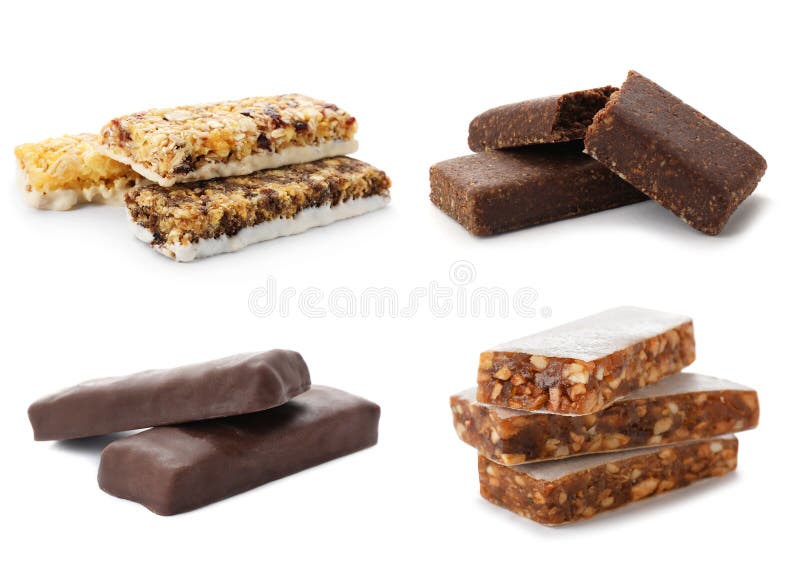 Set of Different Sweet Protein Bars Stock Image - Image of ingredient ...