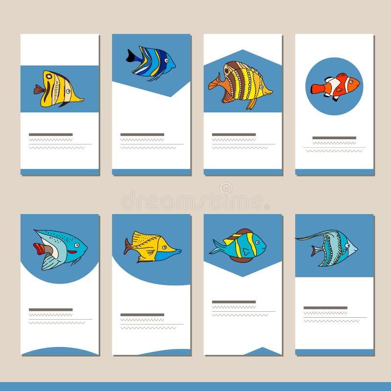 Set with Different Templates. Cards for Your Design Stock Illustration ...