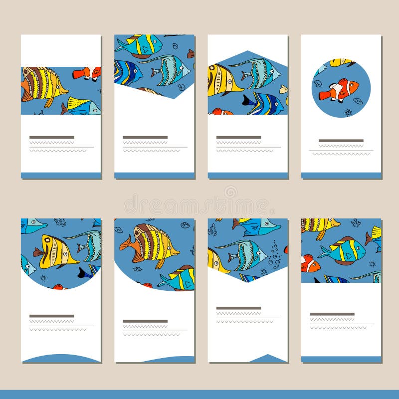 Set with Different Templates. Cards for Your Design Stock Illustration ...