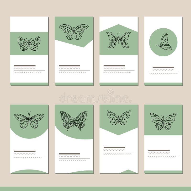 Set with Different Templates. Cards for Your Design Stock Illustration ...