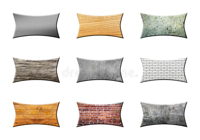 Set of Different Textured Icons. Stock Illustration - Illustration of ...