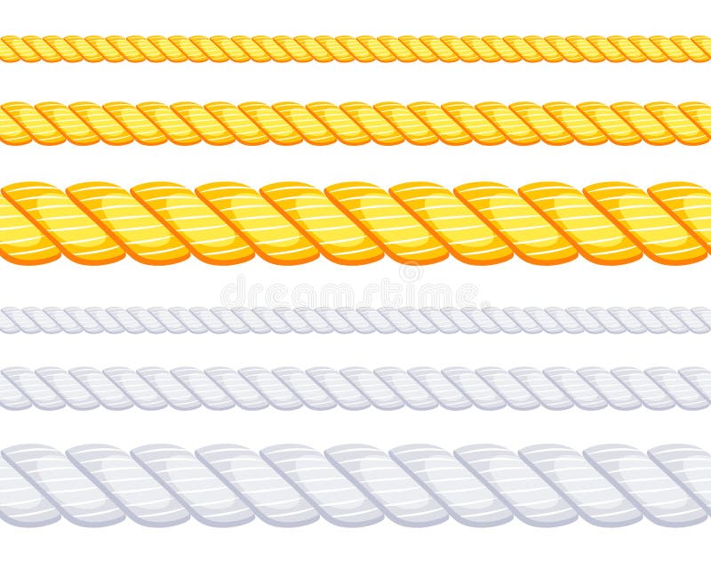 Set of Different Thickness Ropes. Jute or Hemp Cordage Frames Stock ...