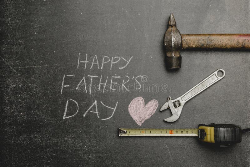 Set of Different Tools on Dark Background.a Concept for Father& X27;s ...