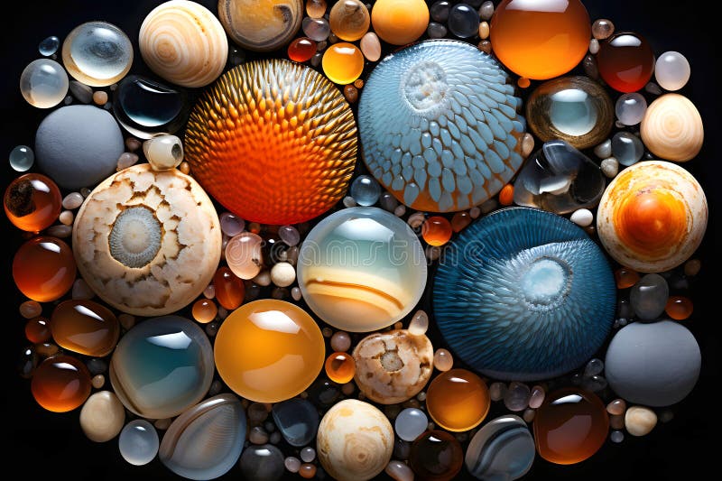 Set of Different Types of Colored Gemstones. Geology and Minerals Stock ...