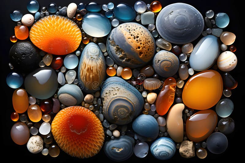 Set of Different Types of Colored Gemstones. Geology and Minerals Stock ...