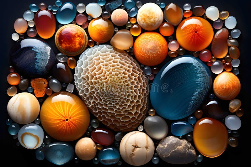 Set of Different Types of Colored Gemstones. Geology and Minerals Stock ...