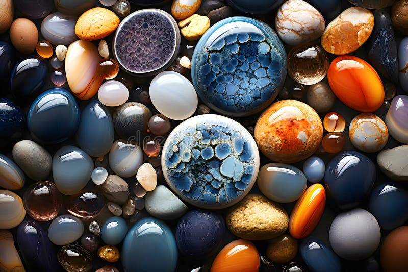 Set of Different Types of Colored Gemstones. Geology and Minerals Stock ...