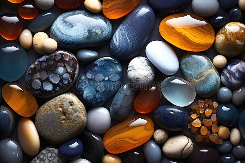 Set of Different Types of Colored Gemstones. Geology and Minerals Stock ...