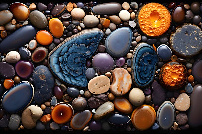 Set of Different Types of Colored Gemstones. Geology and Minerals Stock ...