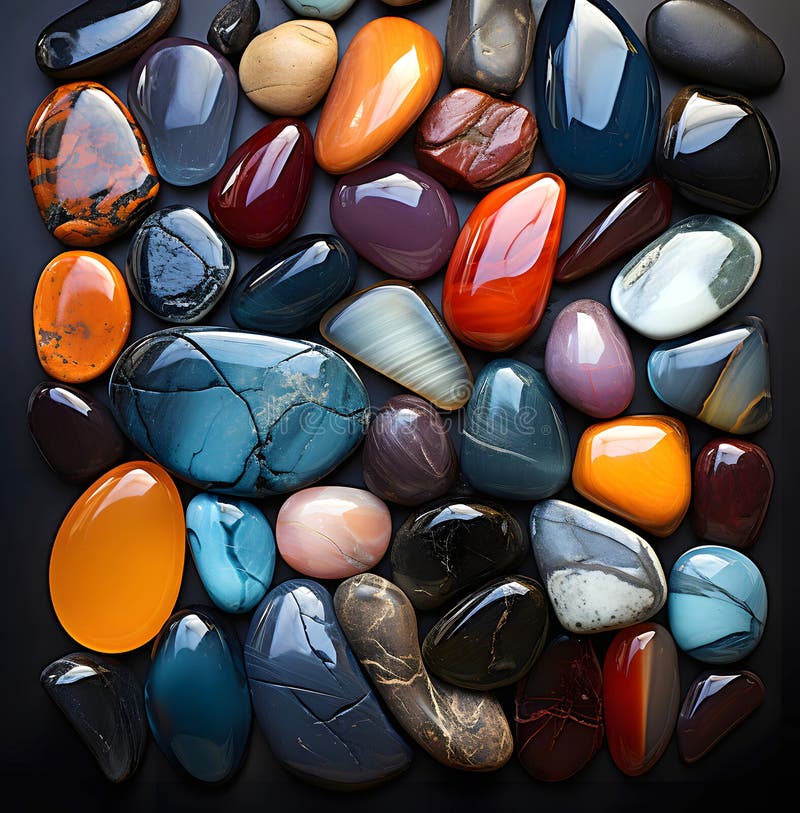 Set of Different Types of Colored Gemstones. Geology and Minerals Stock ...
