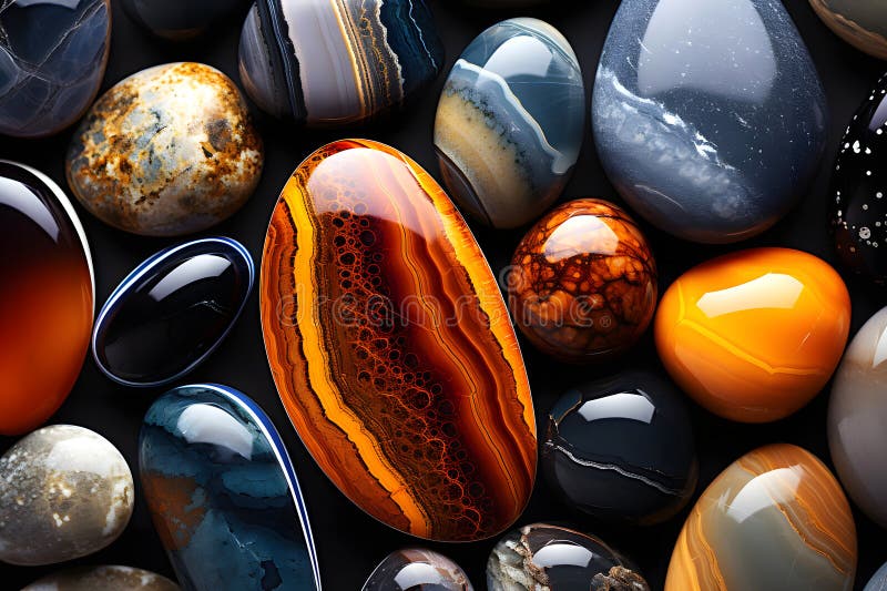 Set of Different Types of Colored Gemstones. Geology and Minerals Stock ...