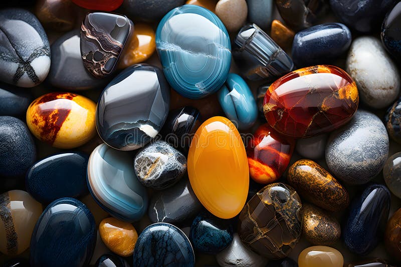 Set of Different Types of Colored Gemstones. Geology and Minerals Stock ...