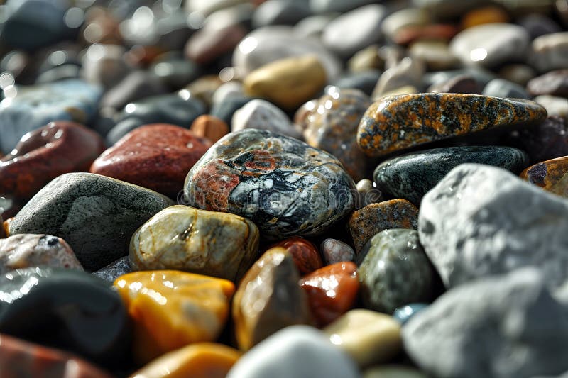 Set of Different Types of Colored Precious Smooth Stones and Crystals ...