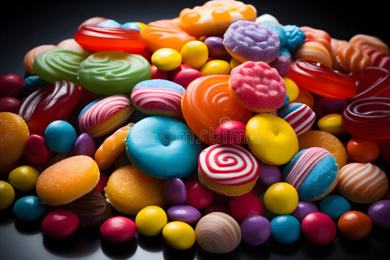 Set of Different Types of Colored Sweet Candies in the Form of Sea ...