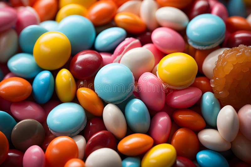 Set of Different Types of Colored Sweet Candies in the Form of Sea ...