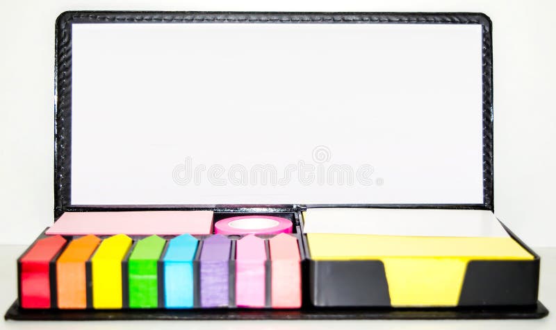Set of Different Types of Colorful Sticky Note Isolated on White ...