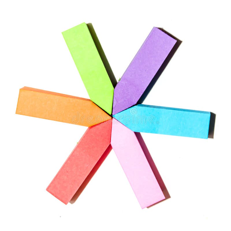 Set Of Different Types Of Colorful Sticky Note Isolated On White ...