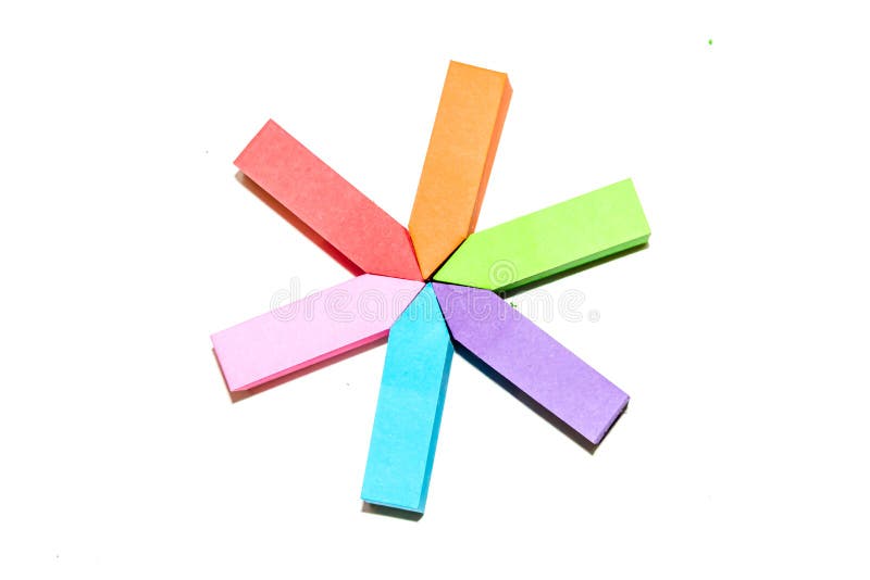 Set of Different Types of Colorful Sticky Note Isolated on White ...